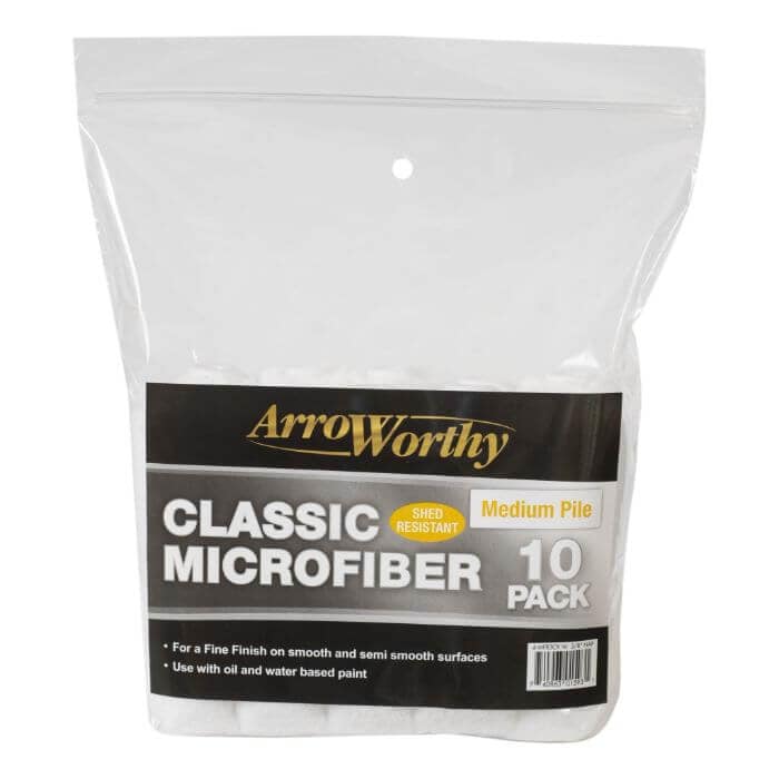 Arroworthy Classic Microfiber Mini 4IN Medium Pile Roller 10 Pack | Dulux Decorator Centre
