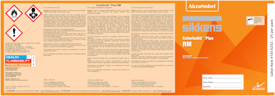 Sikkens Colorbuild™ Plus RM Label GL Each